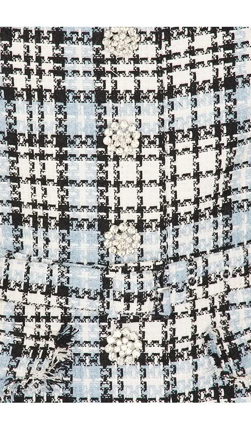 Likely Cecelia Tweed Mini Dress - Black & Blue Multi