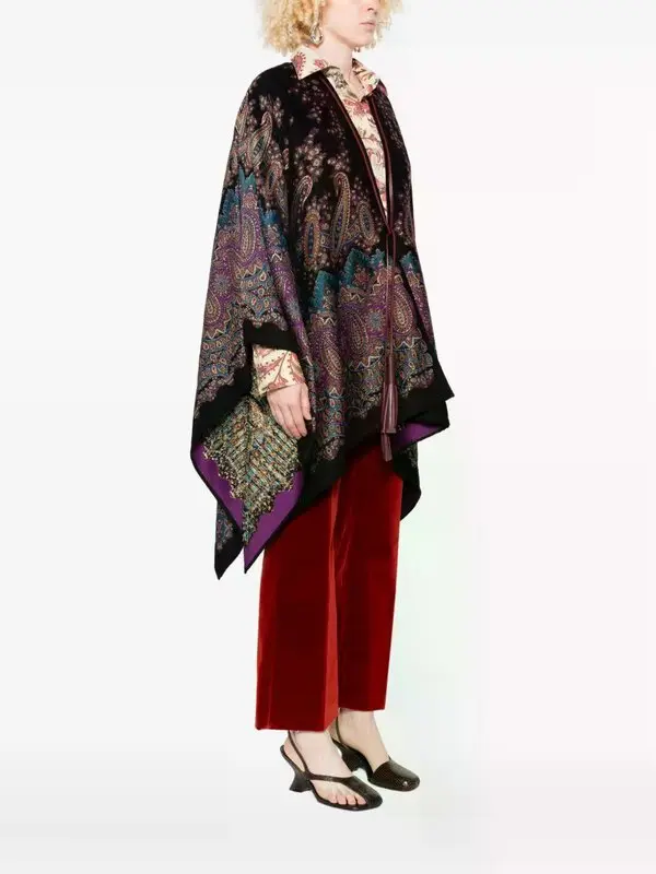 Etro Paisley-print Tasselled Poncho