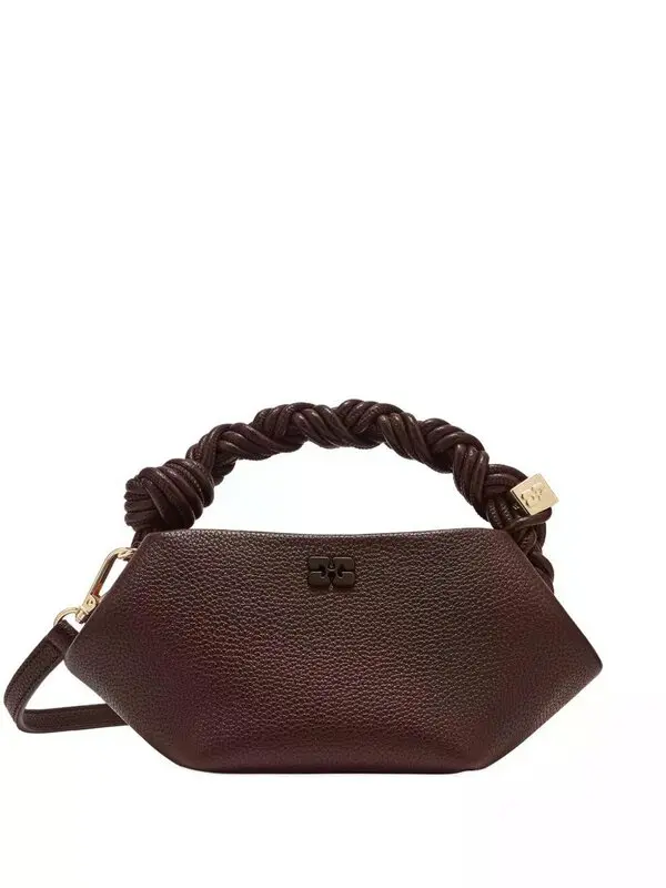 GANNI Mini Bou Bag With Braided Handle - Brown