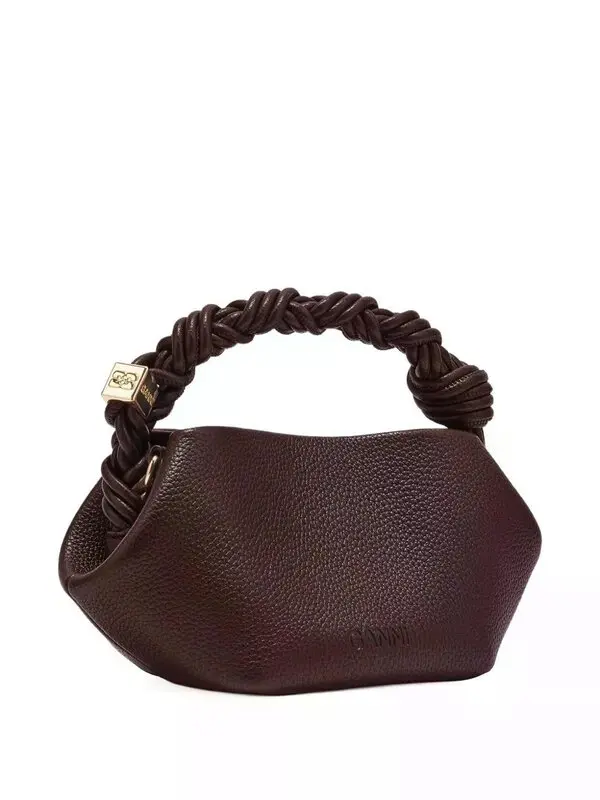 GANNI Mini Bou Bag With Braided Handle - Brown