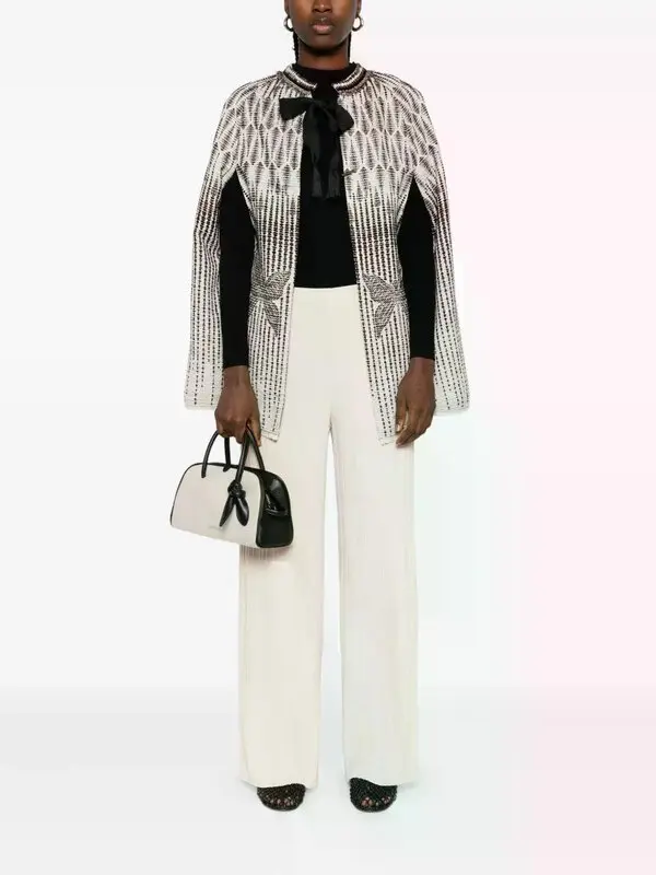 FORTE_FORTE Geometric-pattern Bow Jacket