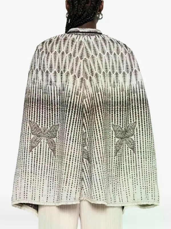 FORTE_FORTE Geometric-pattern Bow Jacket