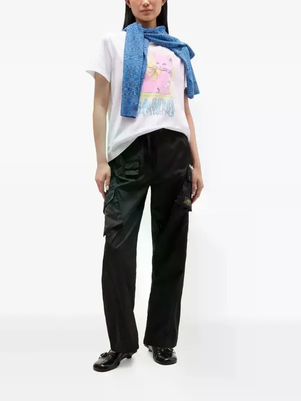 GANNI Kitty Cat-bow T-shirt