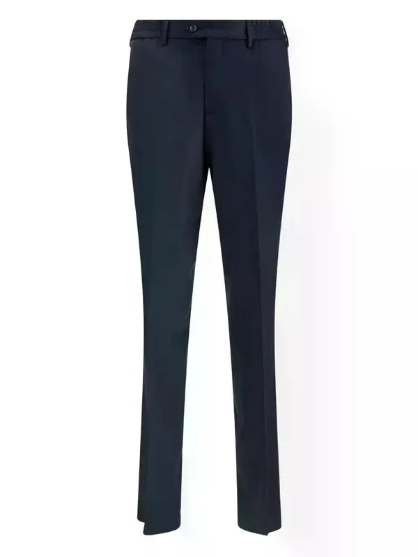 LARDINI Elasticated-waistband Flap-pocket Trousers