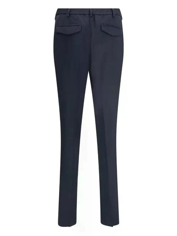 LARDINI Elasticated-waistband Flap-pocket Trousers