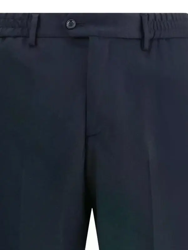 LARDINI Elasticated-waistband Flap-pocket Trousers