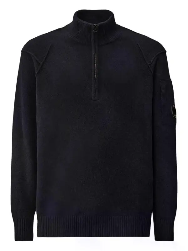 C.P. COMPANY Half-zip Lens Detail Sweater