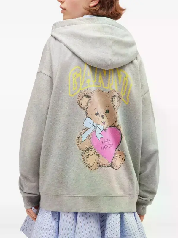 GANNI Teddy Zip Hooded Jacket