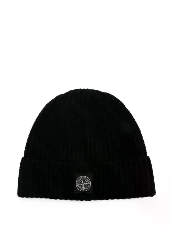 Stone Island Ribbed Wool Beanie