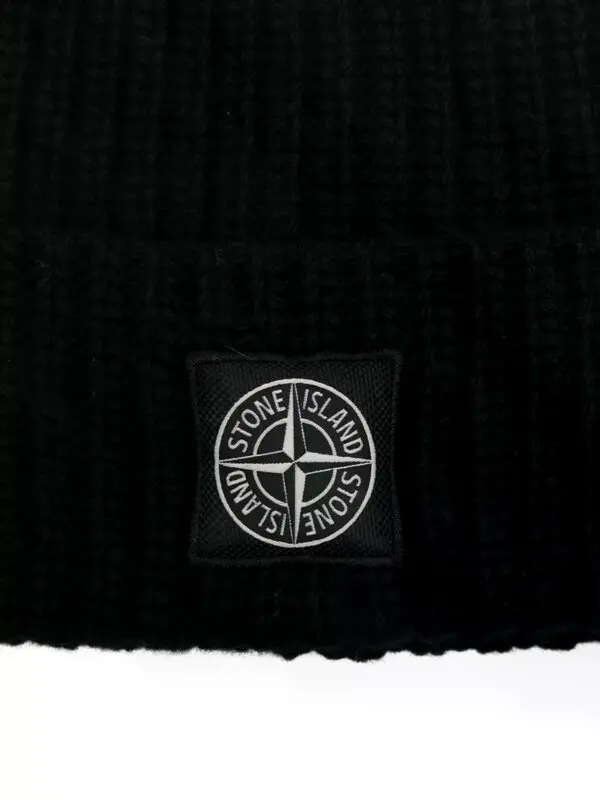 Stone Island Ribbed Wool Beanie