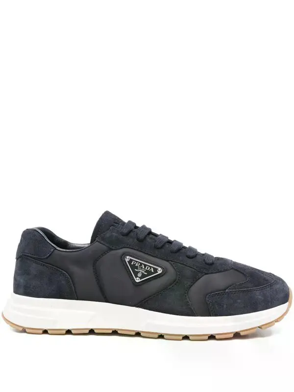 Prada Prax Suede Re-nylon Sneakers - Blue