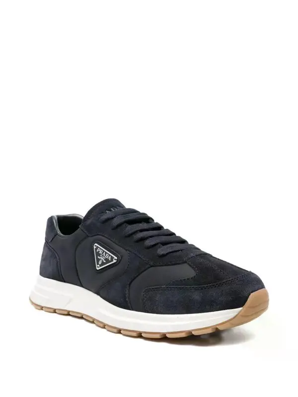 Prada Prax Suede Re-nylon Sneakers - Blue