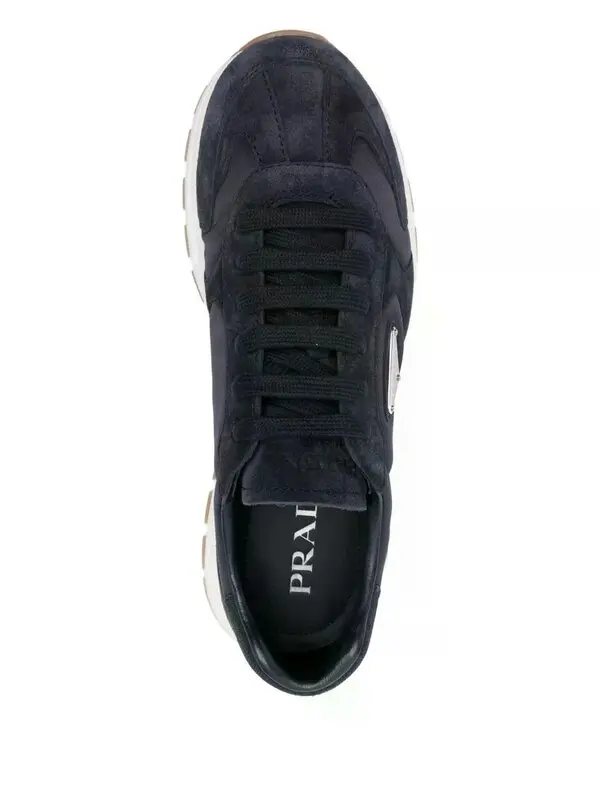 Prada Prax Suede Re-nylon Sneakers - Blue