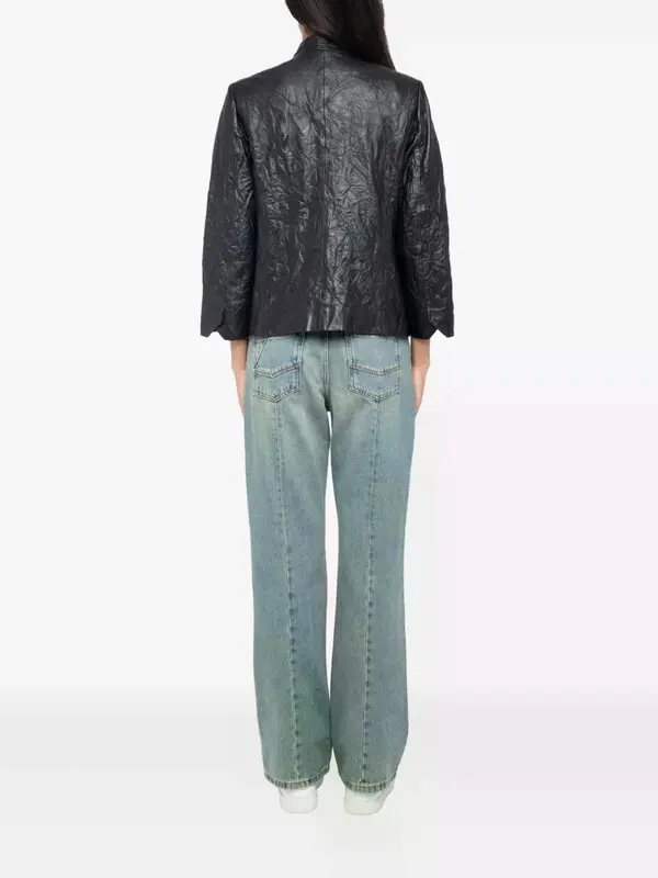 Zadig&Voltaire Crinkle Leather Blazer