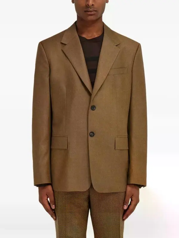 FERRAGAMO Single-breasted Blazer - Brown