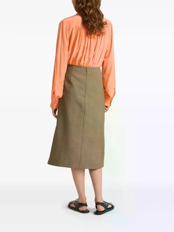YVES SALOMON Wool Split Skirt