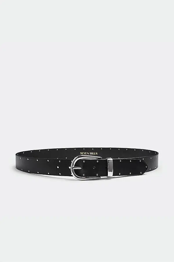 SEVEN HILLS Westside Studded Belt - Black