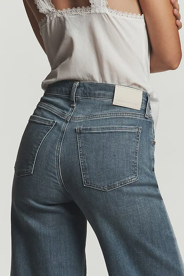 Citizens Of Humanity Lyra High-rise Wide-leg Cropped Jeans - Medium Denim