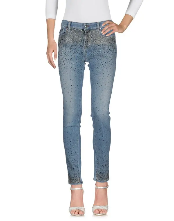 Versace Skinny Jeans With Crystal Embellishments