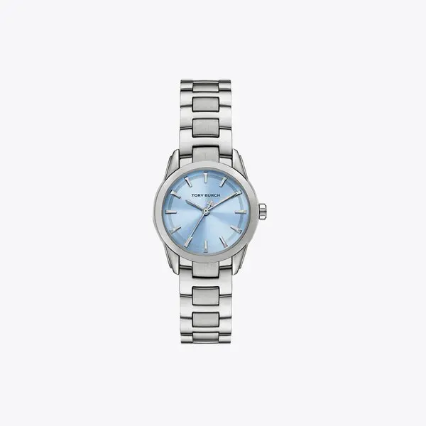 Tory Burch Small Miller Watch - Light Blue/silver