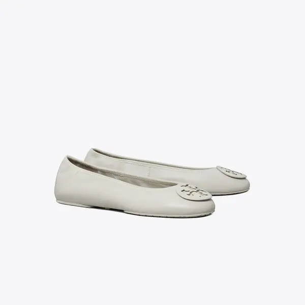 Tory Burch Reva Travel Ballet Flats - Ash Cloud/ash Cloud