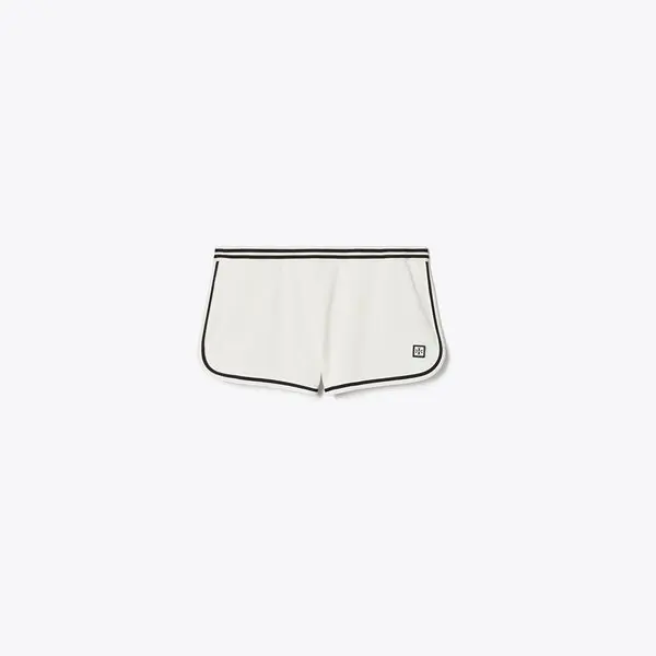 Tory Burch Striped Tennis Short - Snow White