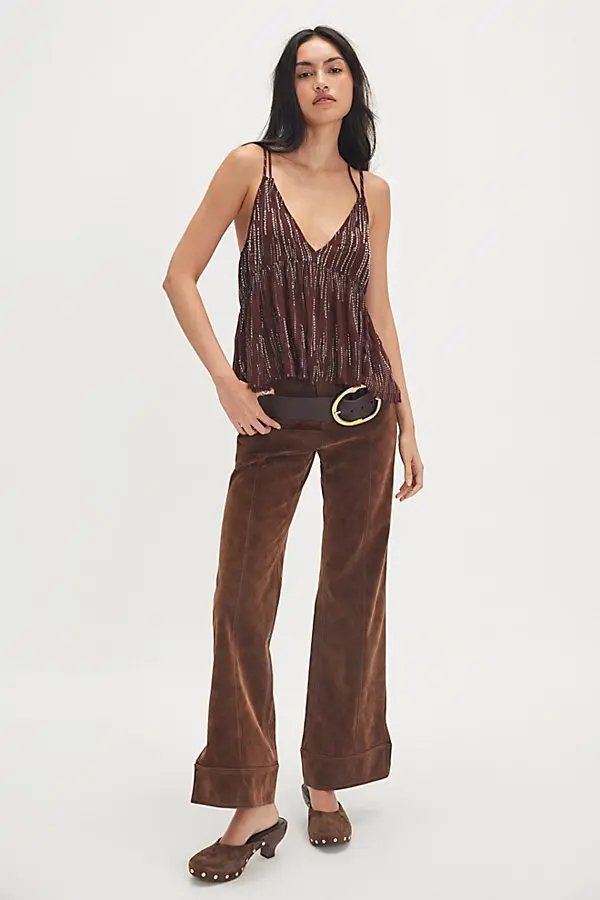 Free People Ariel Cami - Warm Chocolate