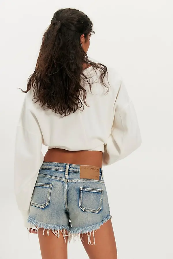 ONETEASPOON Retro Dukes Low-waist Denim Mini Shorts - Hendrixe