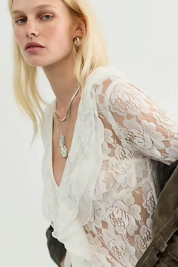 Free People Heirloom Maxi Top - Ivory
