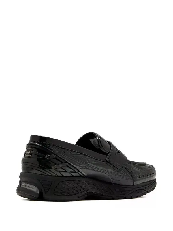 NEW BALANCE Crocodile-effect Slip-on Sneakers - Black/black