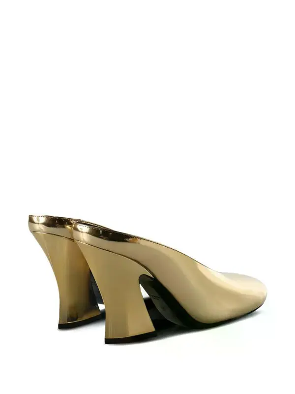 Givenchy 95mm Mirrored Leather Mules