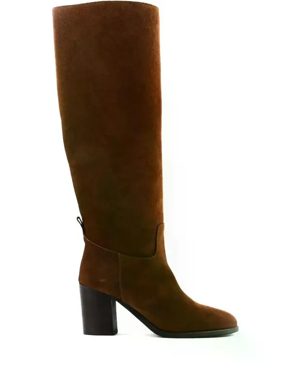 PAUL WARMER 75mm Kate Suede Knee-high Boots - Brown