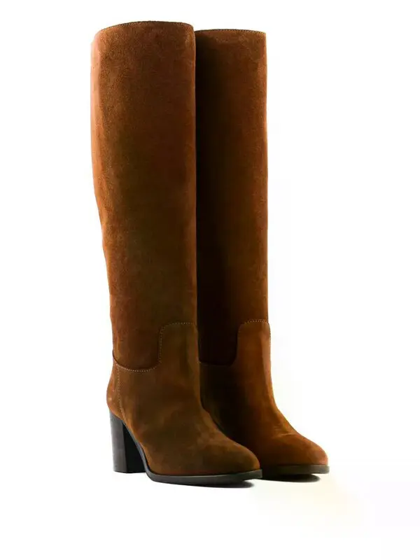 PAUL WARMER 75mm Kate Suede Knee-high Boots - Brown