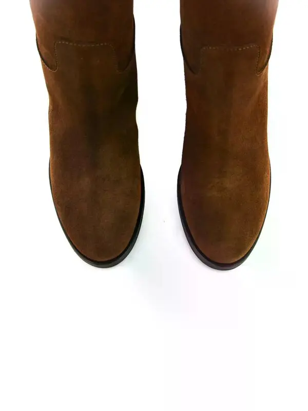 PAUL WARMER 75mm Kate Suede Knee-high Boots - Brown