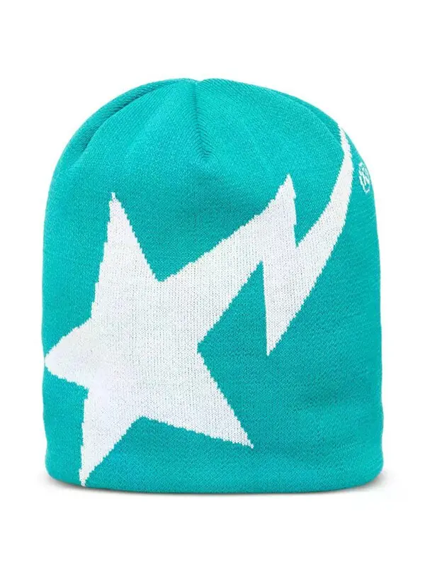 A BATHING APE Star Lightning-motif Beanie - Green