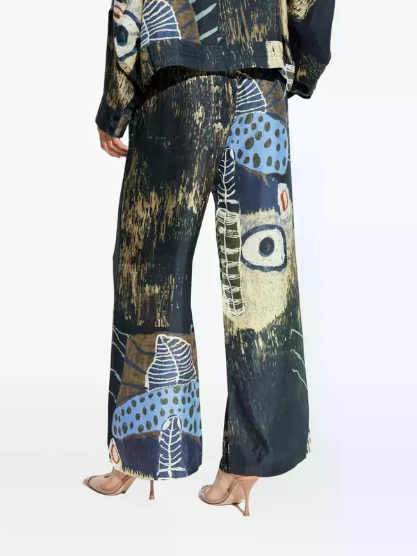 Munthe Abstract-print Silk Trousers