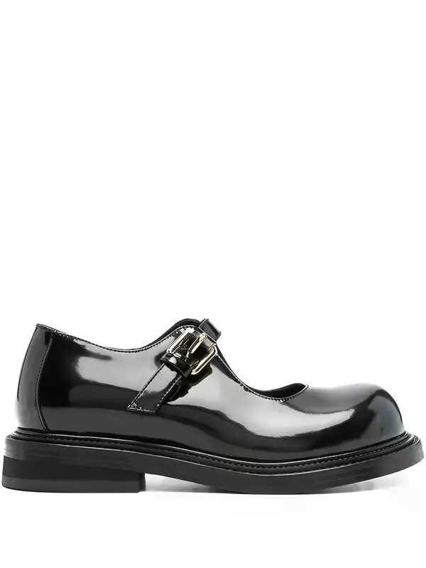 Moschino Buckle-fastening Patent-leather Pumps - Black