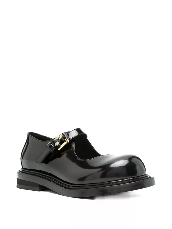 Moschino Buckle-fastening Patent-leather Pumps - Black