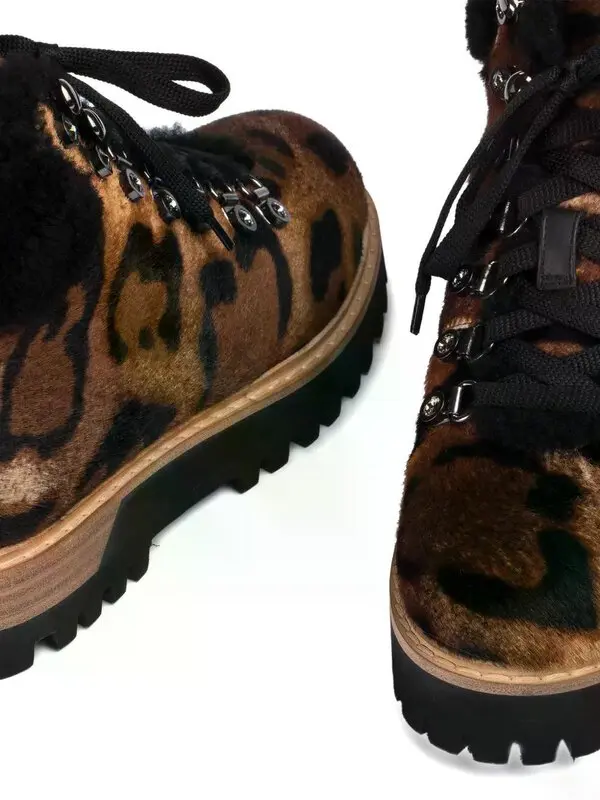 LE SILLA St. Moritz Leopard-print Trekking Boots