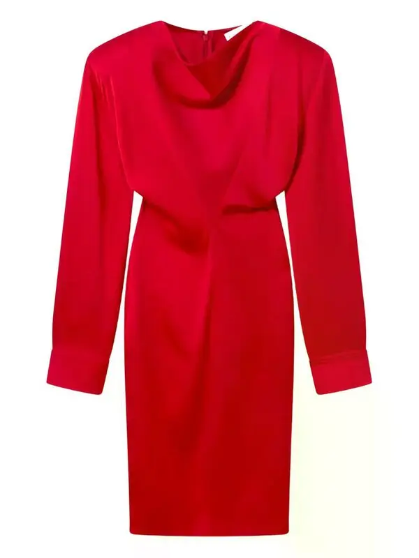 Stella McCartney Cowl-neck Draped Midi Dress - Red
