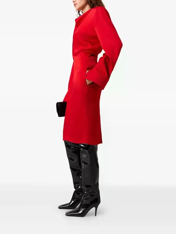 Stella McCartney Cowl-neck Draped Midi Dress - Red