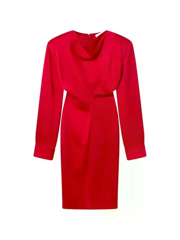 Stella McCartney Cowl-neck Draped Midi Dress - Red