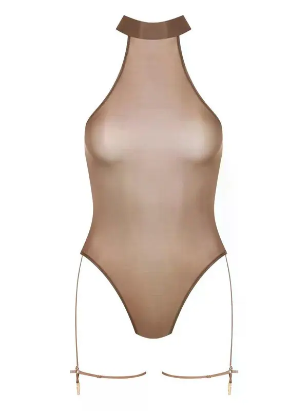 MAISON CLOSE French Kiss Light Bodysuit - Brown