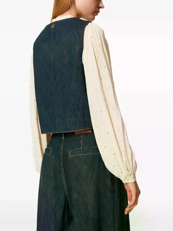 TWINSET Denim Gilet - Blue