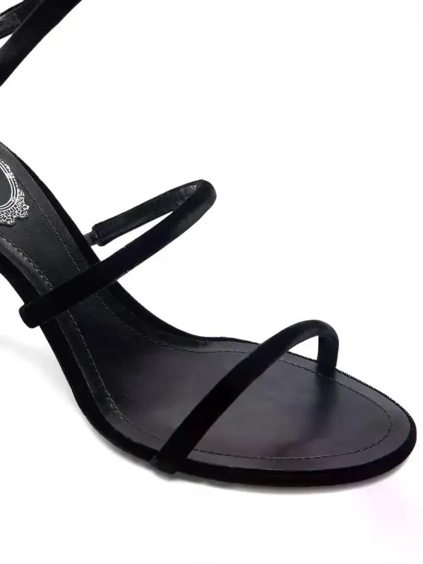 Rene Caovilla 80mm Cleo Spiral-ankle-strap Sandals - Black