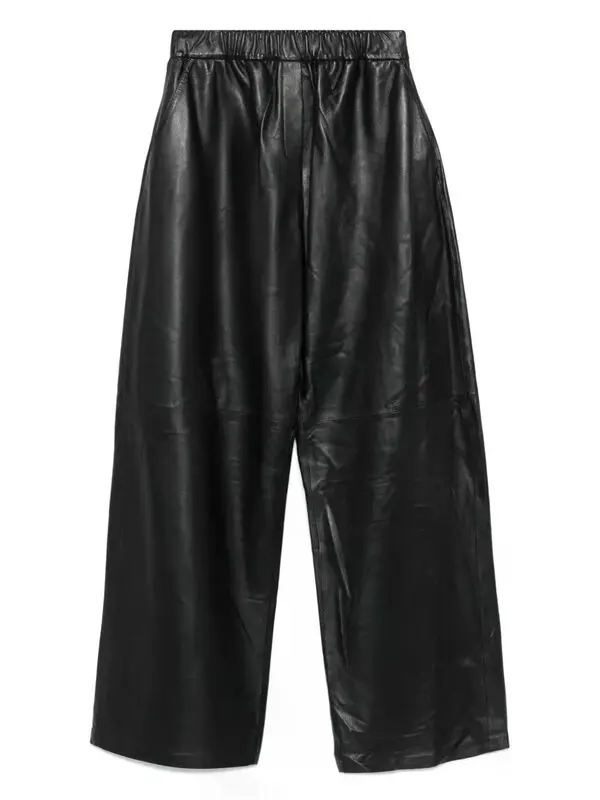 ARMA Elastic-waist Leather Trousers