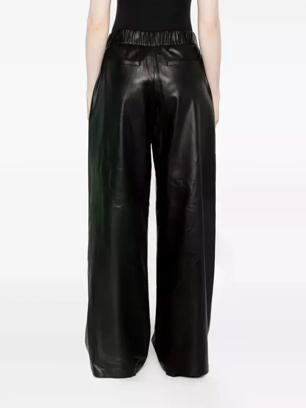 ARMA Elastic-waist Leather Trousers