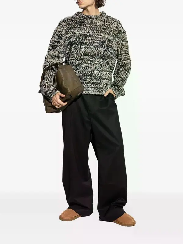 LEMAIRE Textured Wool Sweater - Grey