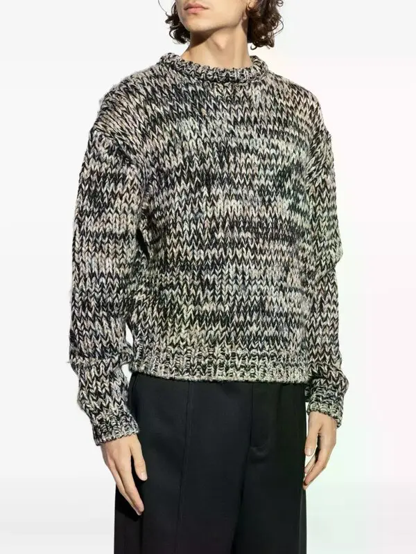 LEMAIRE Textured Wool Sweater - Grey
