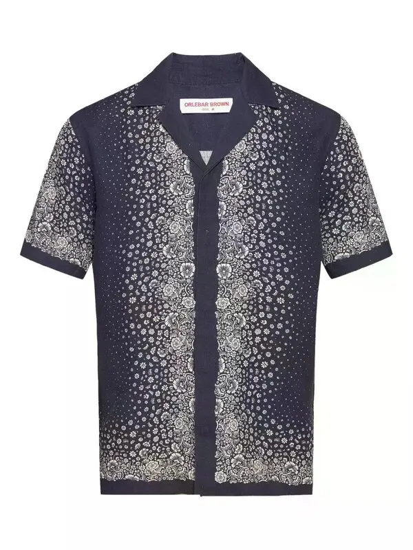 Orlebar Brown Maitan Floral-print Linen Shirt - Blue